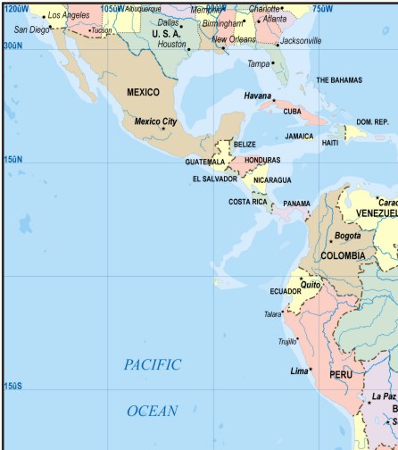 LATIN AMERICA COLOR MAP Download To Your Computer latin-america-color-map-download-to-your-computer